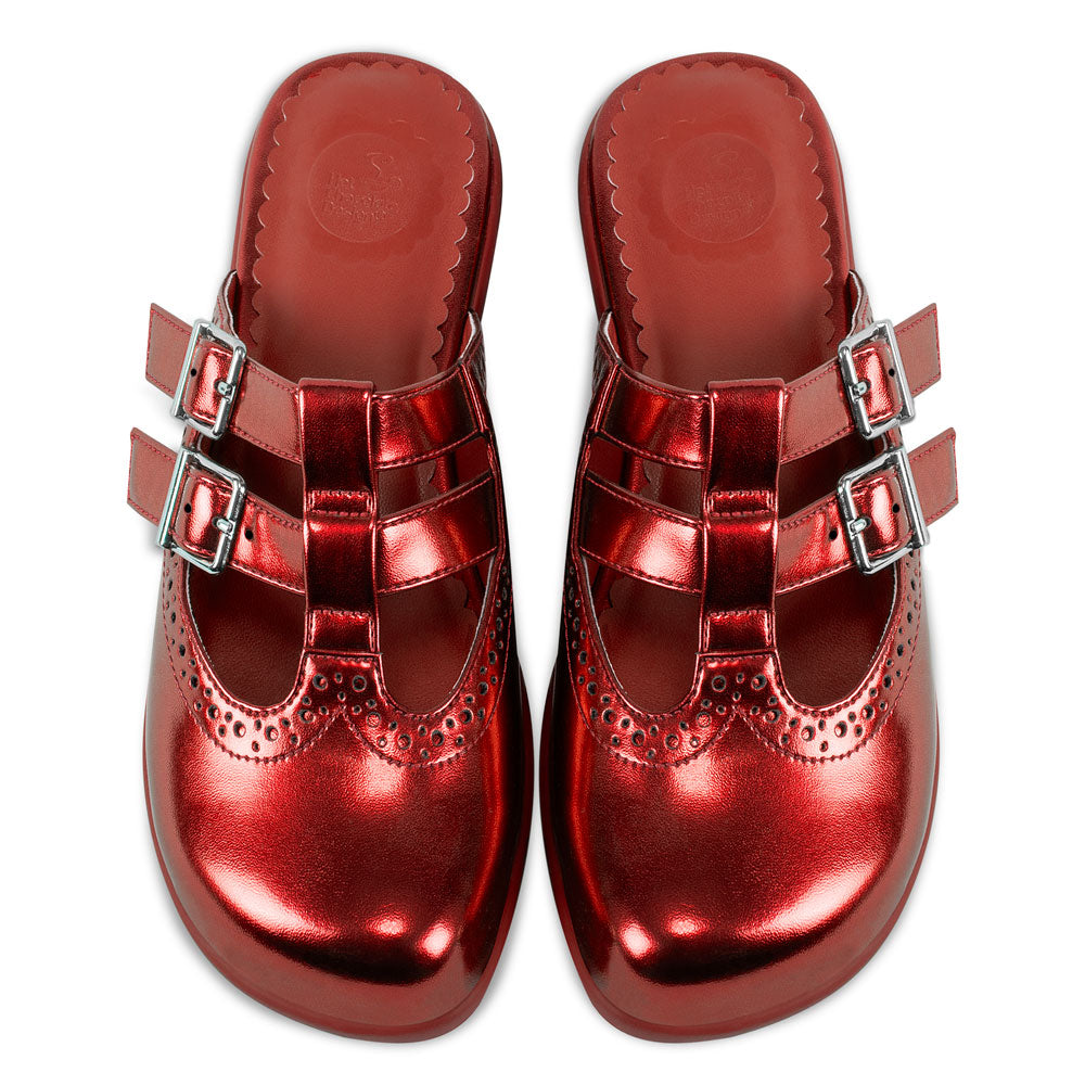 Chocolaticas® Chrome Crush Crimson Women's Clog – Hot Chocolate Design