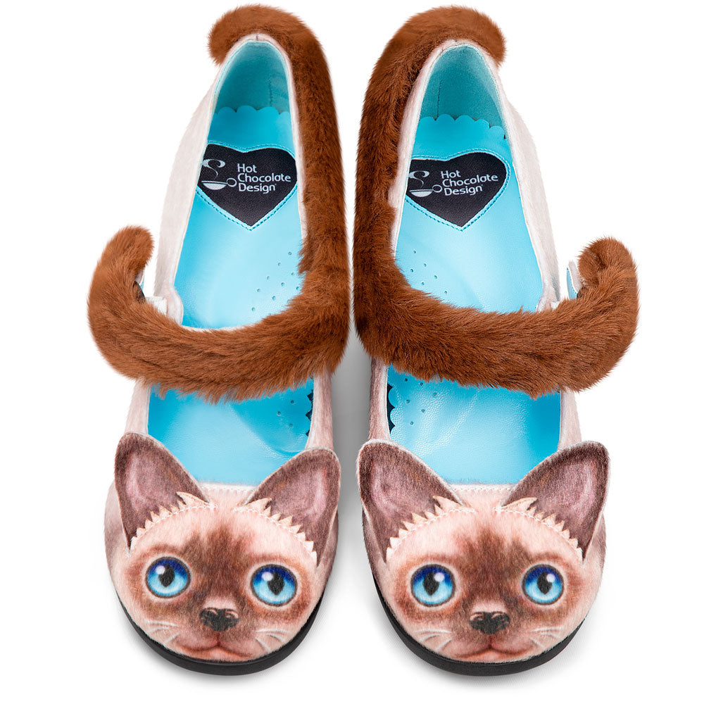Chocolaticas® Mid Heels Siamese Cat Women's Mary Jane Pump – Hot ...